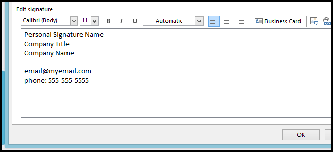 How to Create an Email Signature in Outlook 2013 & 2016 – Valley ...